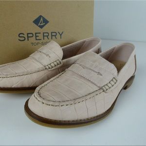 Sperry | Shoes | Sperry Penny Loafer Croc Embossed Leather Shoes | Poshmark